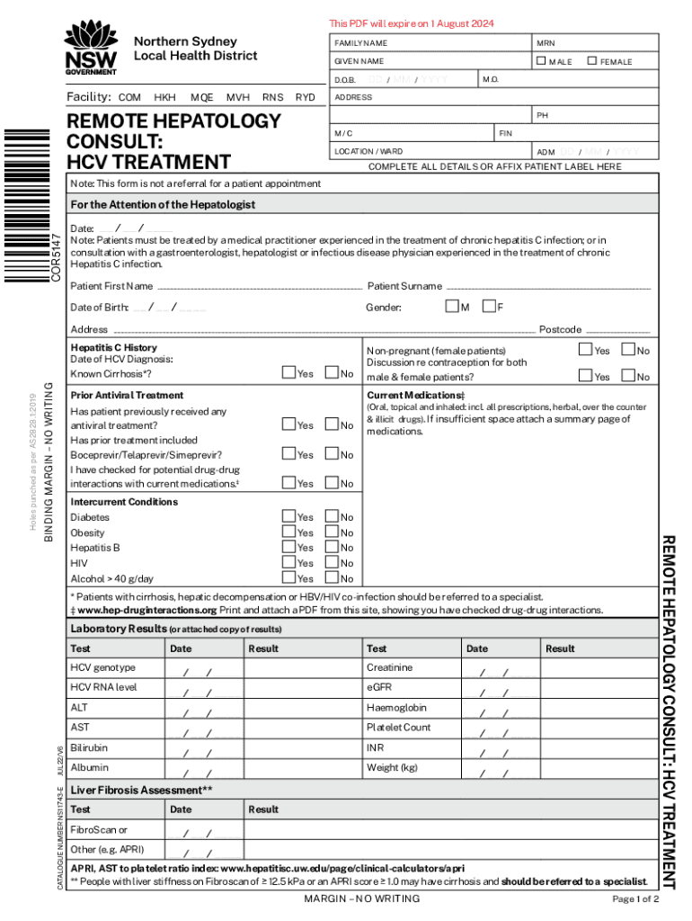 Fillable Online Fillable pdf NS11743 - Sydney North Health Network Fax ...