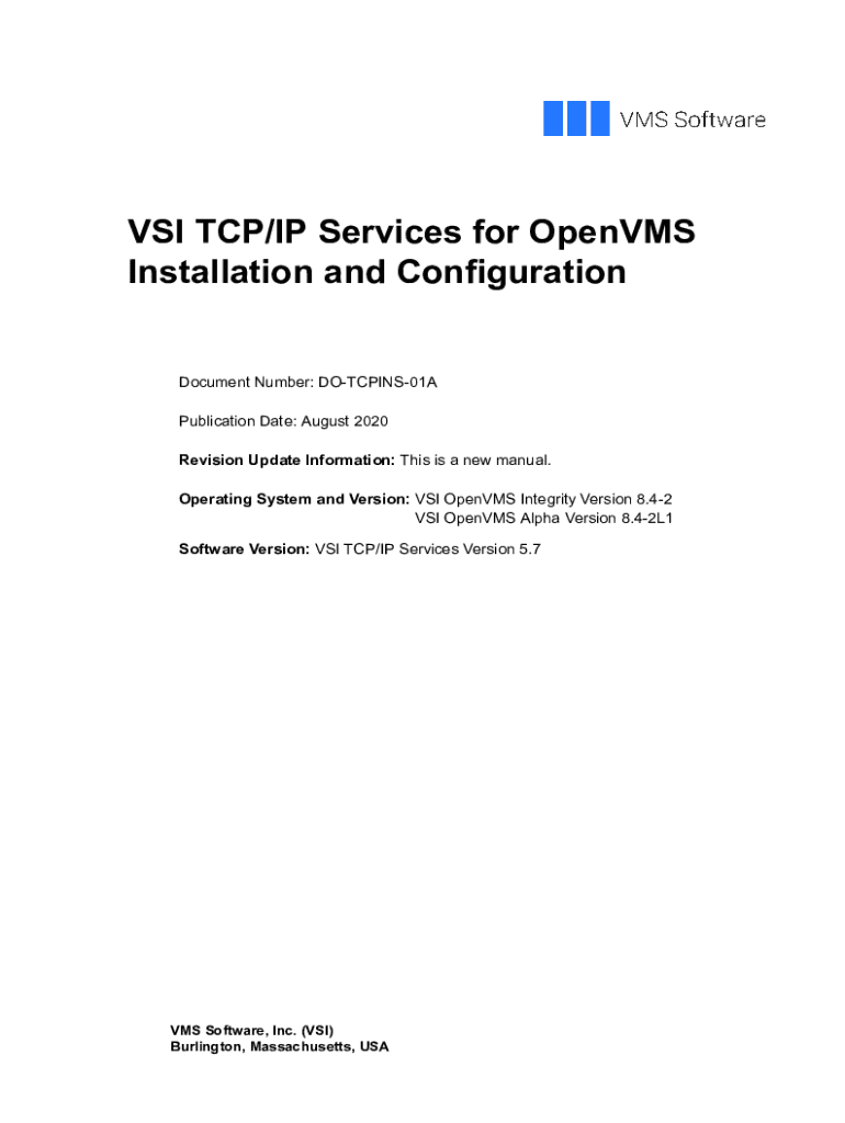 Fillable Online VSI TCP/IP Services for OpenVMS Tuning and Troubleshooting Fax Email Print ...