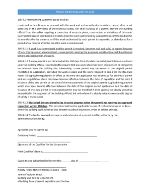 Fillable Online permit expiration and the law Fax Email Print - pdfFiller