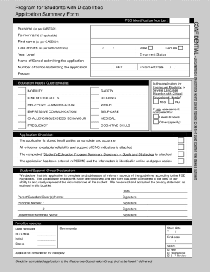Fillable Online Application summary form (docx - Department of ...
