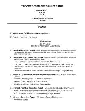 Fillable Online TCC March Agenda Information Packet Fax Email Print ...