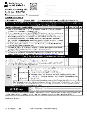 Fillable Online PATIENT SCREENING FORM Fax Email Print - pdfFiller