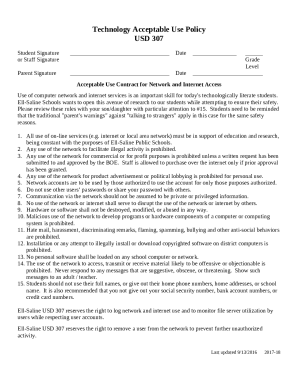NEBO SCHOOL DISTRICT Student Acceptable Use Agreement Doc Template ...