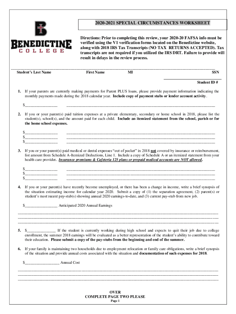 Fillable Online 2020-2021 V1 Verification Worksheet- INDEPENDENT Fax Email Print - pdfFiller