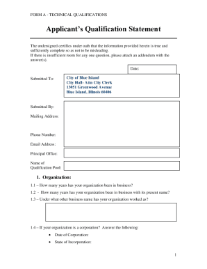 Fillable Online A305-1986 - Contractor's Qualification Statement Fax ...