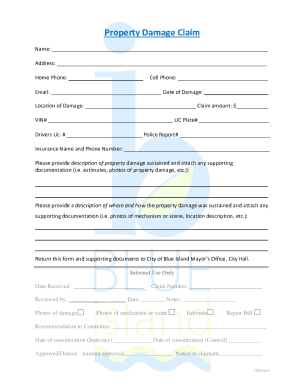 Fillable Online STOP You must PRINT, and get this Damage Claim form ...
