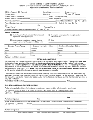 Fillable Online School Districts of San Bernardino County Application ...