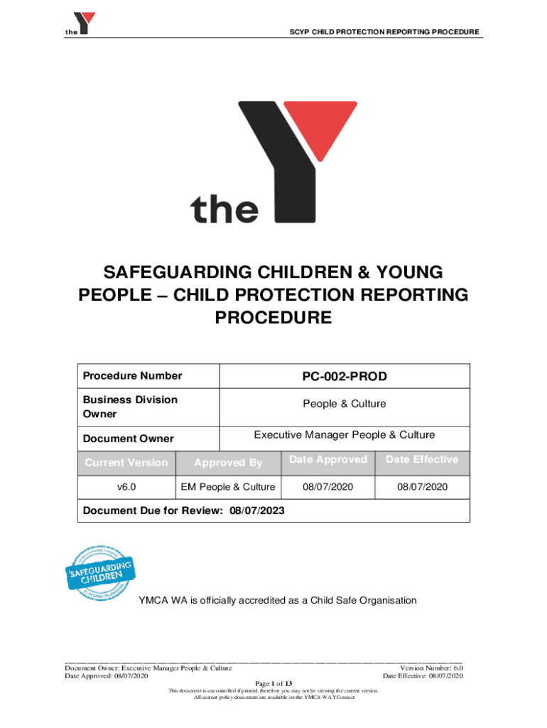 Fillable Online SGA-001 - Procedure Template v2.0 Fax Email Print - pdfFiller