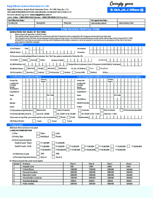 Fillable Online STAR PACKAGE PROPOSAL FORM Fax Email Print - pdfFiller