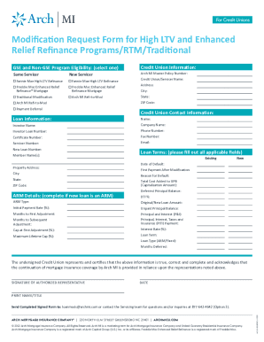 Fillable Online High LTV Relief Refinance Certificate Change Request ...