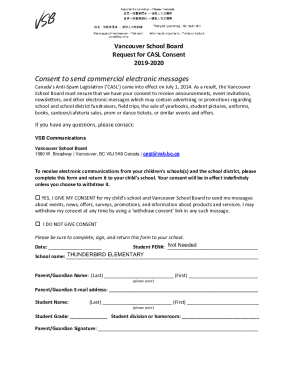 Fillable Online Consent to send commercial electronic messages - NET ...