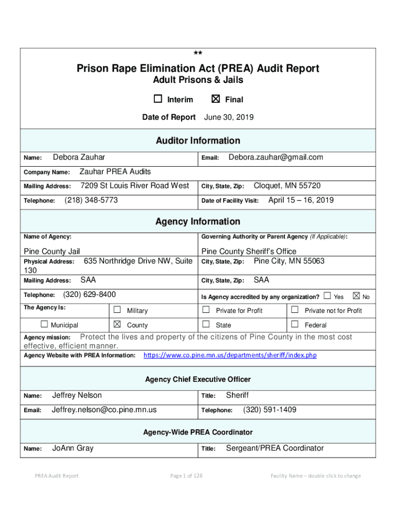 Fillable Online NEW Adult PJ Audit Report Template Rev 05-2018 (7) (5 ...