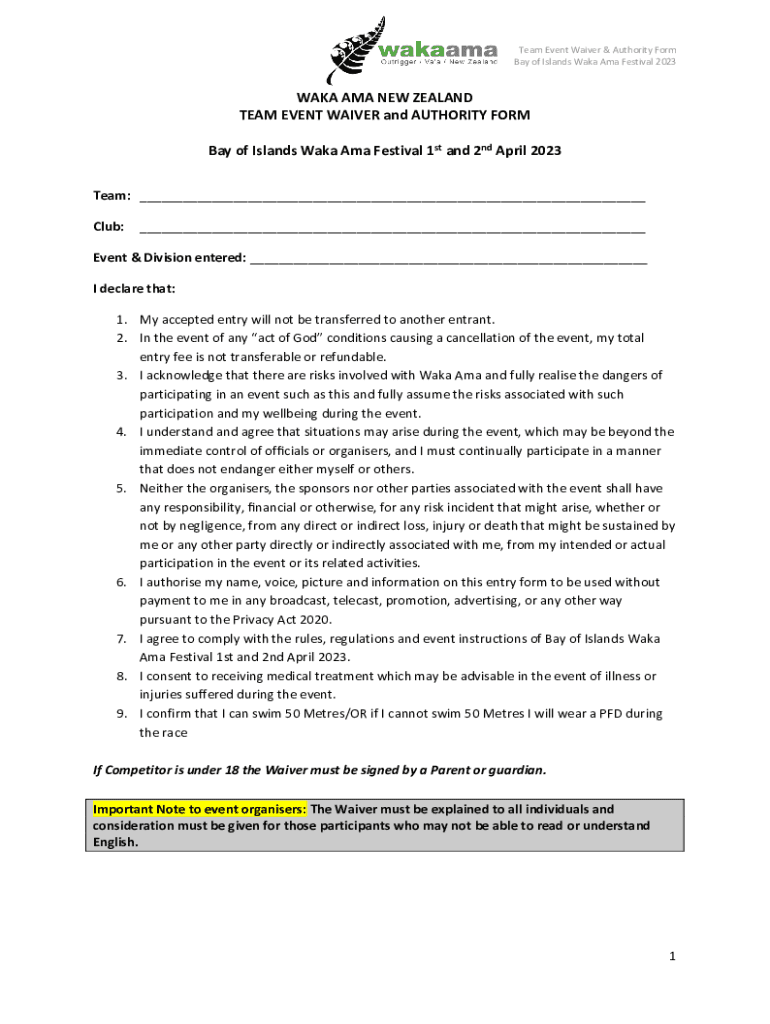 Fillable Online Event Waiver Form Template - Jotform Fax Email Print ...