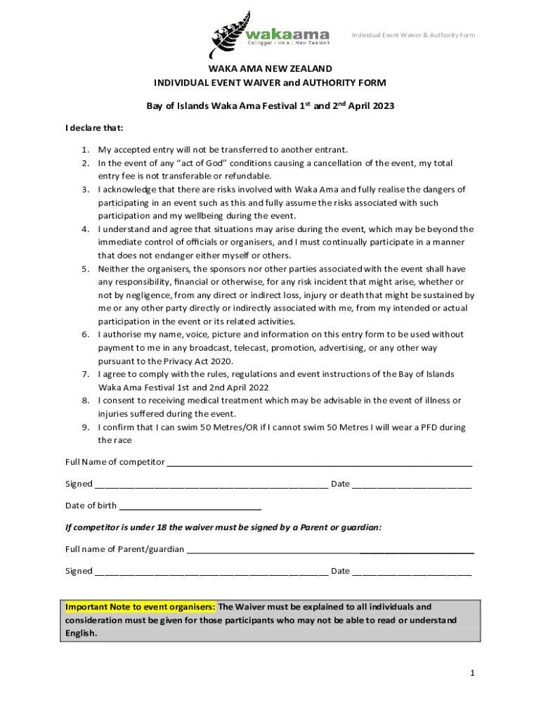 Fillable Online Your Event Liability Waiver Form Made EasyWaiverSign ...