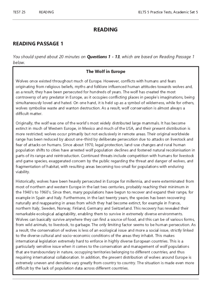 Fillable Online Free online IELTS Academic Reading practice test ...