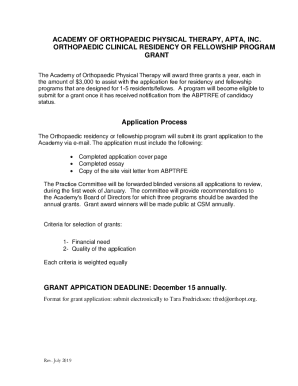 Fillable Online Academy of Orthopaedic Physical Therapy on Twitter ... Fax Email Print - pdfFiller