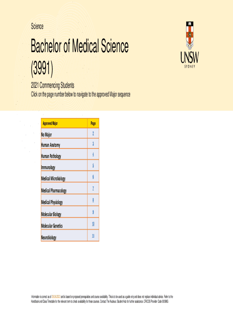 Fillable Online Bachelor of Medical Science (3991) Fax Email Print ...