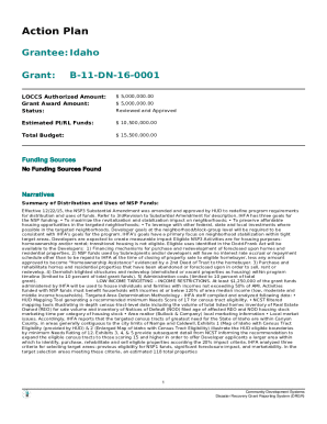 Fillable Online Action Plan PDF - HUD Fax Email Print - pdfFiller