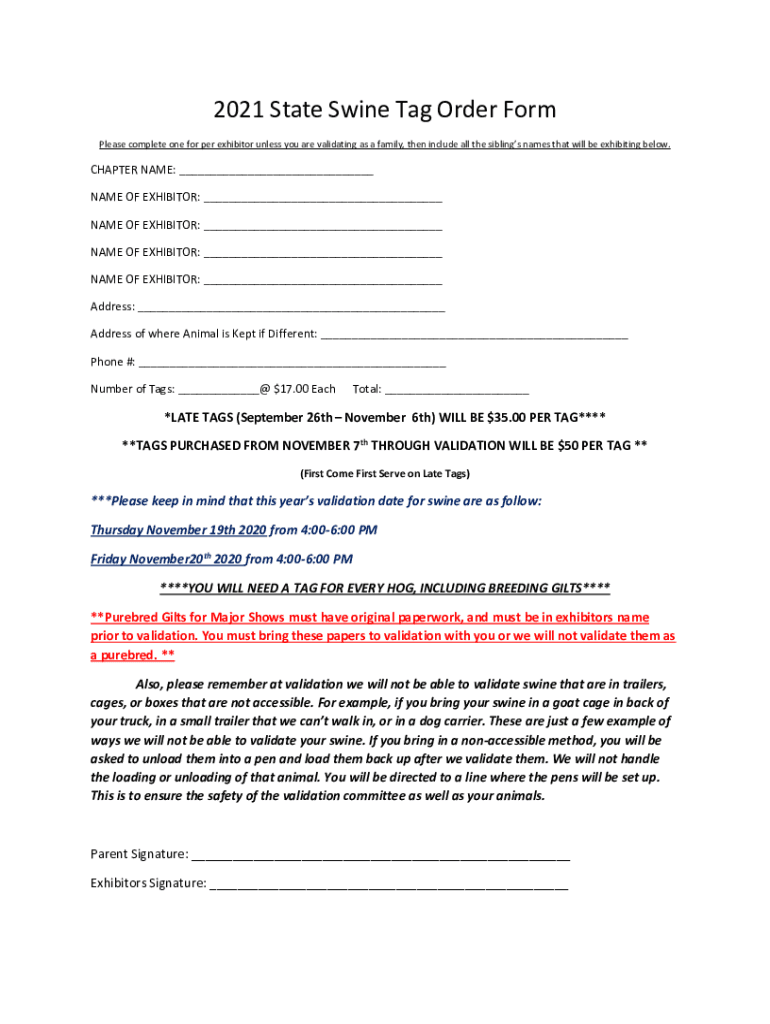 Fillable Online 2021-State-Fair-Swine-Validation-Form-.pdf Fax Email ...
