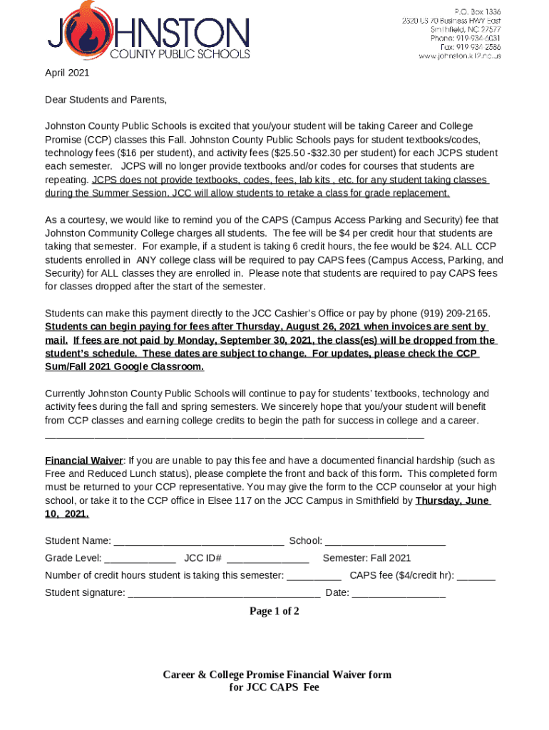 Johnston County Public Schools is excited that you/your student will be ...