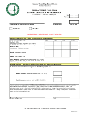 Fillable Online Payroll Forms - Sequoia Union High School District Fax ...