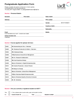 Fillable Online Application Form - University of Dundee Fax Email Print ...
