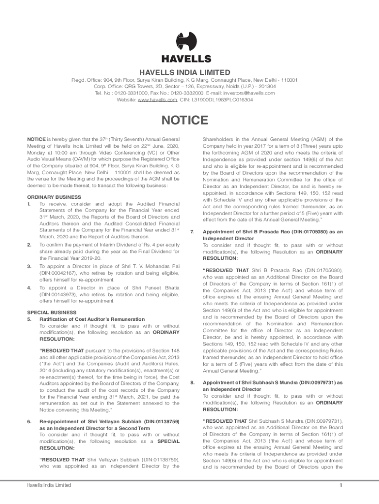 Fillable Online Havells Customer care numbers I E-mail Support I ...