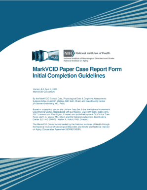 Fillable Online MarkVCID Paper Case Report Form Follow-up Completion ...