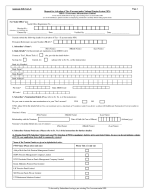 Fillable Online Request for Activation of Tier-II account under ...