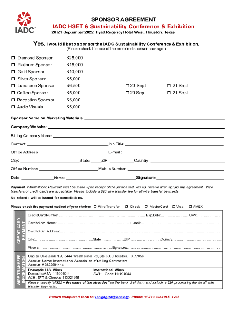 Fillable Online 20-21 September 2022, Hyatt Regency Hotel West, Houston ...