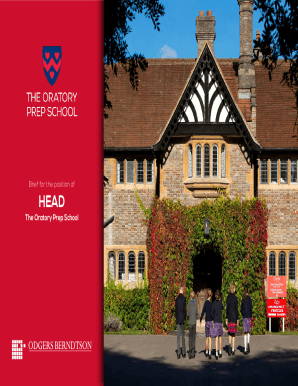 Fillable Online The Oratory Prep School: Catholic Prep School in ...