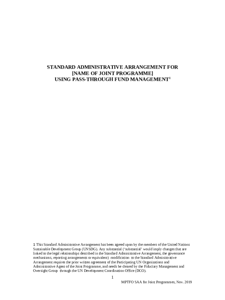 UNSDG legal documents and templates for pooled funds - mptf undp Doc ...