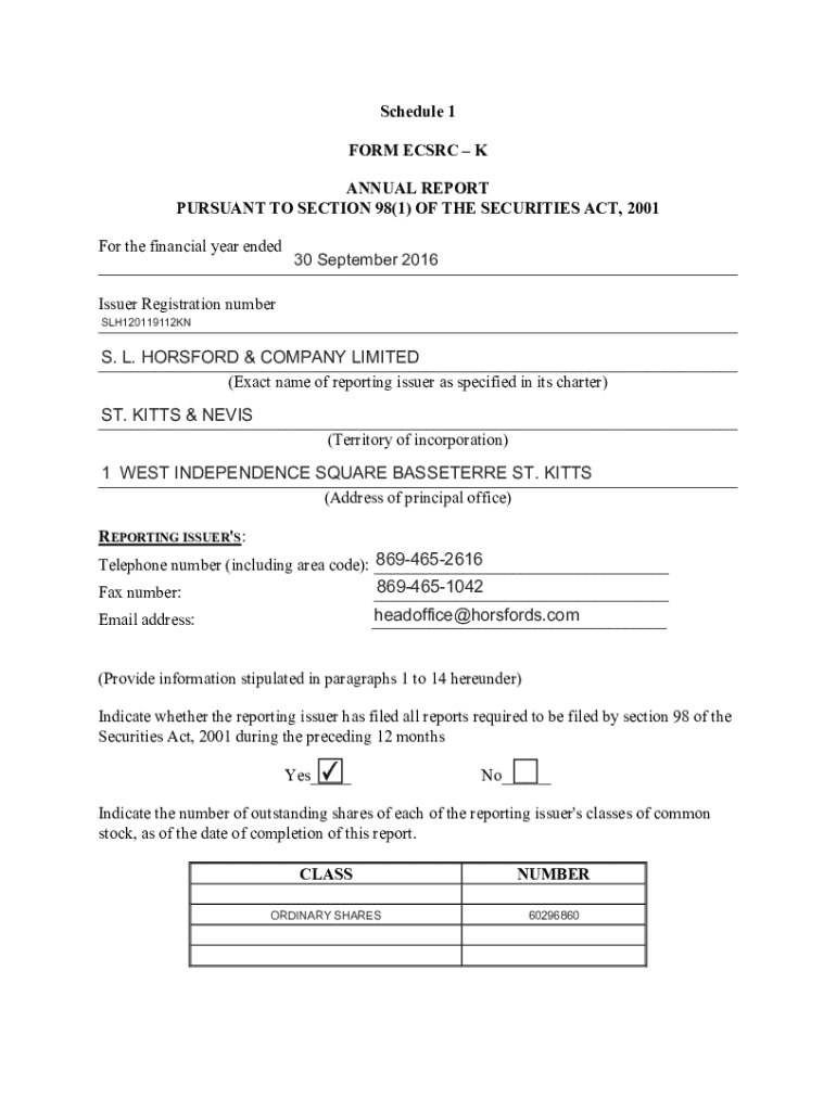 Fillable Online Annual Report Form ECSRC-K (2) 2017.pdf Fax Email Print - pdfFiller