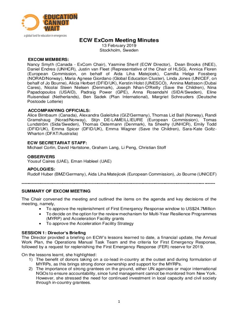 Fillable Online 1 Report of the Task Team (TT) on Review Mechanisms for ...