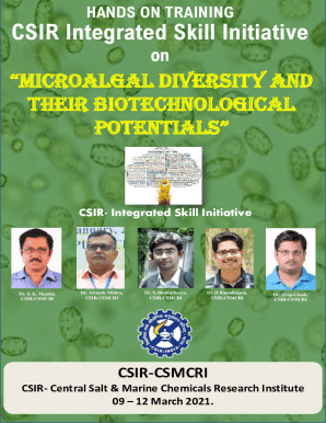 Fillable Online Training program on Seaweed Cultivation - csir-csmcri ...