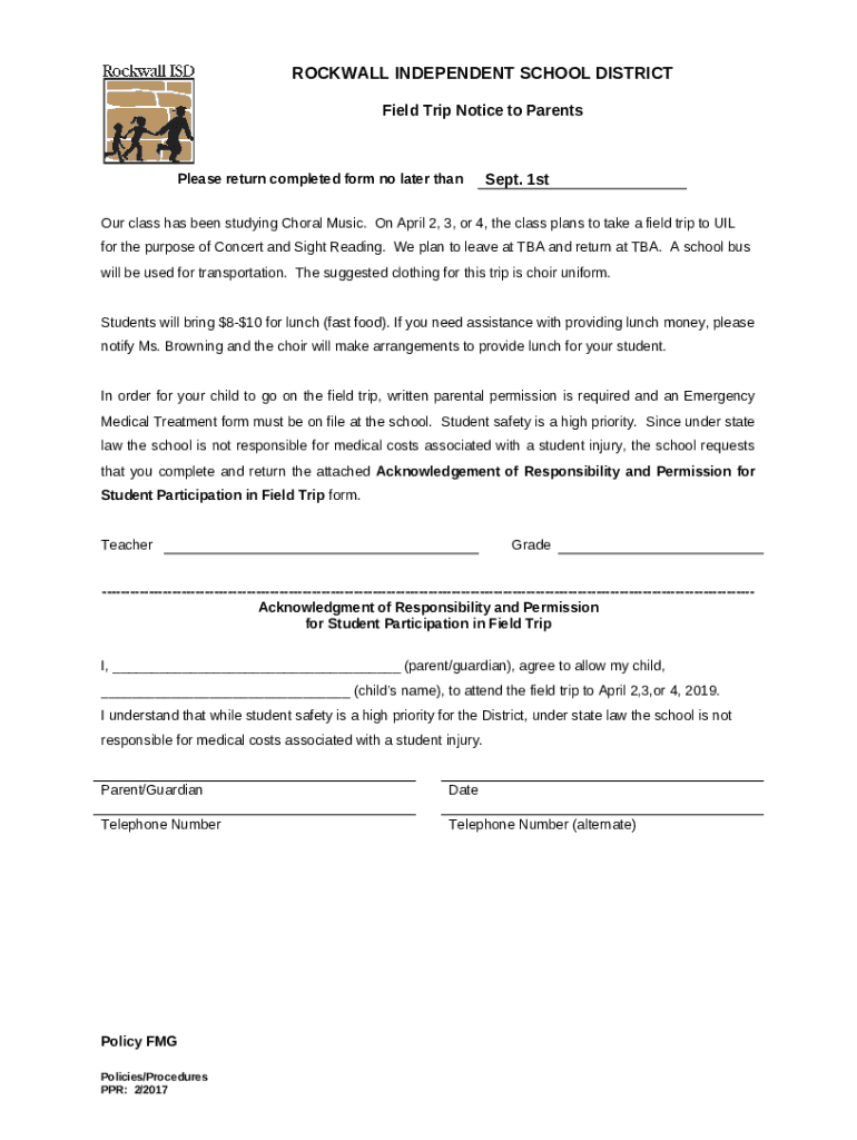 Rockwall High School Jacket Choir: Home Doc Template | pdfFiller