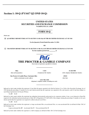 Fillable Online Section 1: 10-Q (FY1617 Q2 OND 10-Q) Fax Email Print ...