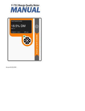 Fillable Online F-751 Mango Quality Meter - Fresh Produce Instruments ...