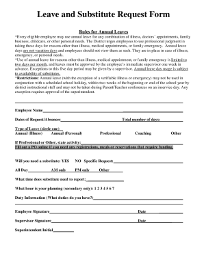 Fillable Online Leave Request and Notification Form Fax Email Print ...