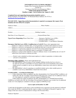 Fillable Online Employee request form - Leave under FFCRA ... - SharpSchool Fax Email Print ...