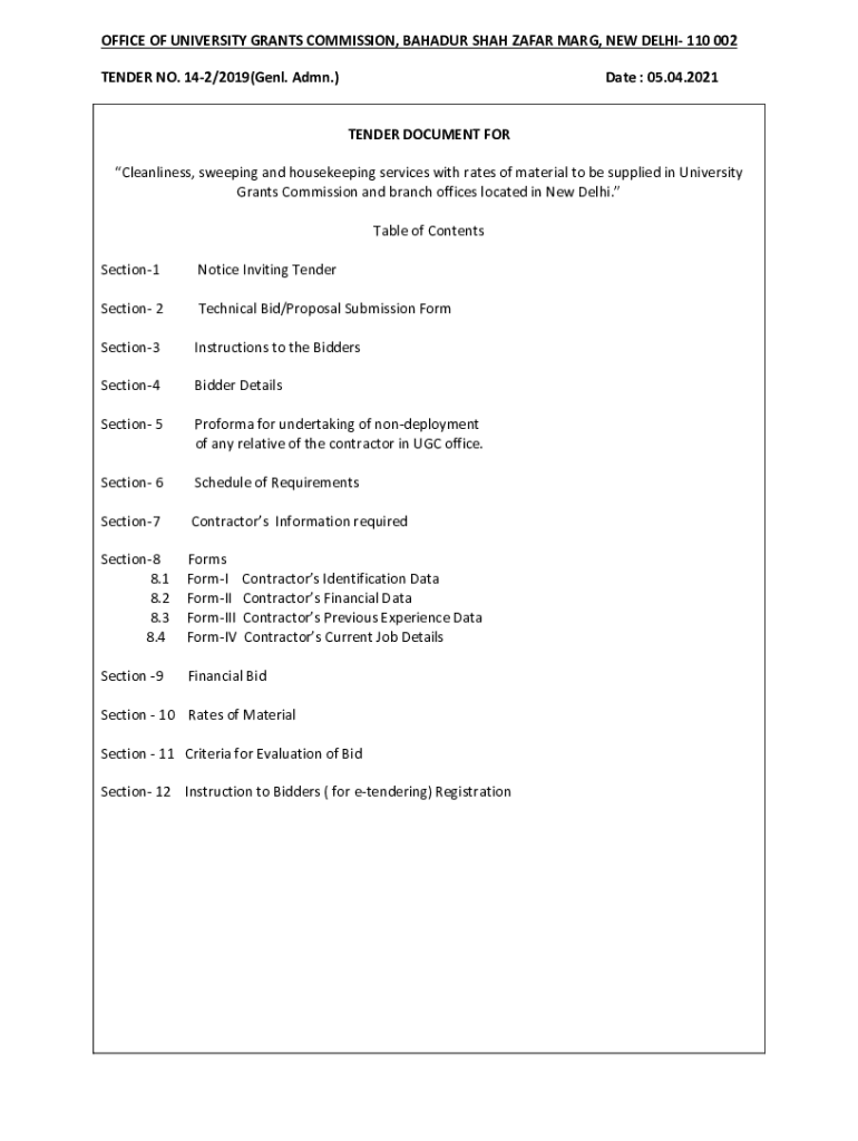 Fillable Online 110 002. Sealed tenders are invited for award the contract Fax Email Print ...