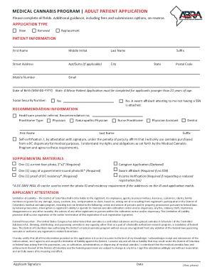 Fillable Online abra dc medical cannabis programadult patient ...