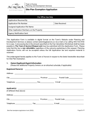 Fillable Online Planning Application Status List - Town of Aurora Fax ...