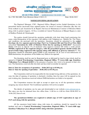 Fillable Online e - tender document - Central Warehousing Corporation ...
