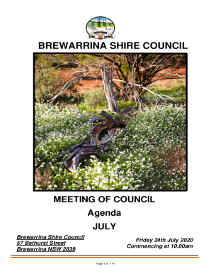 Fillable Online Friday 25 - Brewarrina Shire Council - NSW Government ...