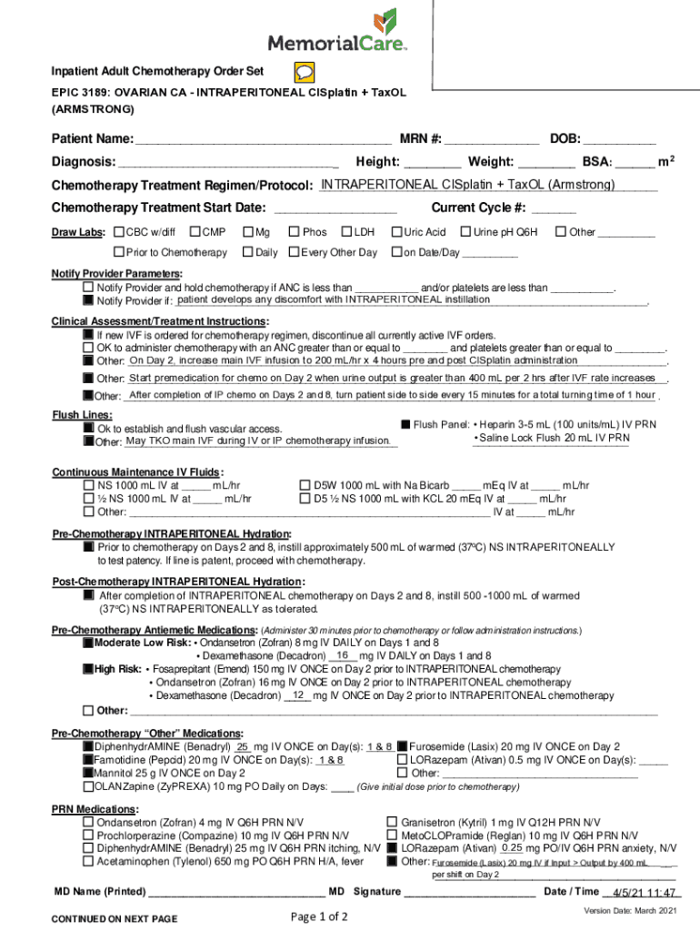 Fillable Online Combination Chemotherapy in Treating Patients With ...