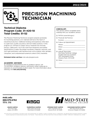 Fillable Online Precision Machining Technology - Certificate of ...