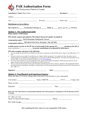 Fillable Online PAR Authorization Form Fax Email Print - pdfFiller