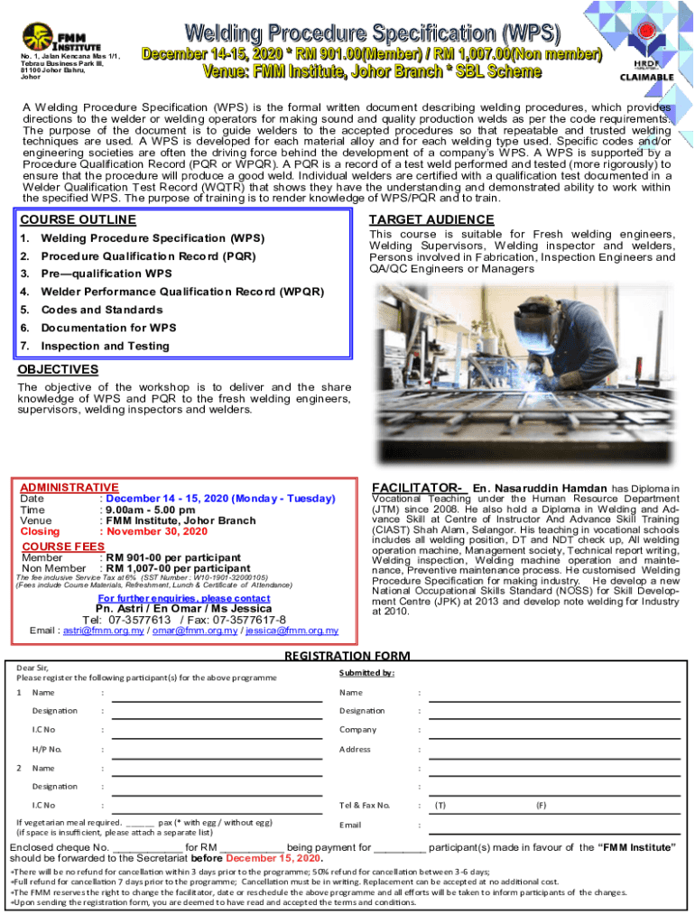 Fillable Online How to write a Welding Procedure Specification (WPS) Fax Email Print - pdfFiller