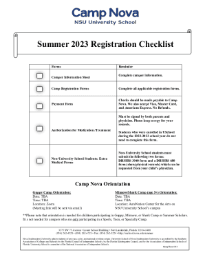 Fillable Online Camp Nova Registration Form 2023.docx Fax Email Print ...